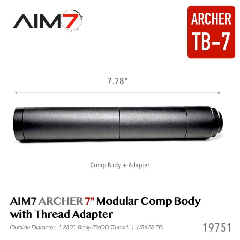 AIM7 Precision ARCHER TB Modular Linear Compensator Body w/ End Cap ...
