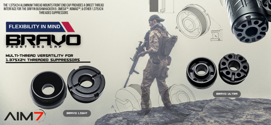 Aim7 MATRA Bravo Light End Cap 1.375 X 24 Thread - AIM7 Tactical