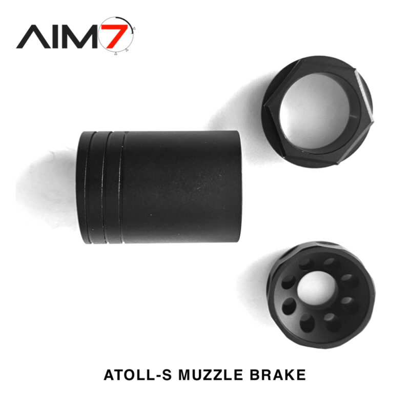 AIM7 ATOLL-S 50/50 Muzzle Brake 1/2x28 (223/556) - AIM7 Tactical