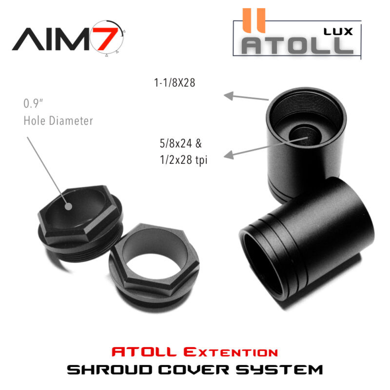 AIM7 ATOLL LUX-1 50/50 Muzzle Can + Barrel Shroud 223/30cal - AIM7 Tactical
