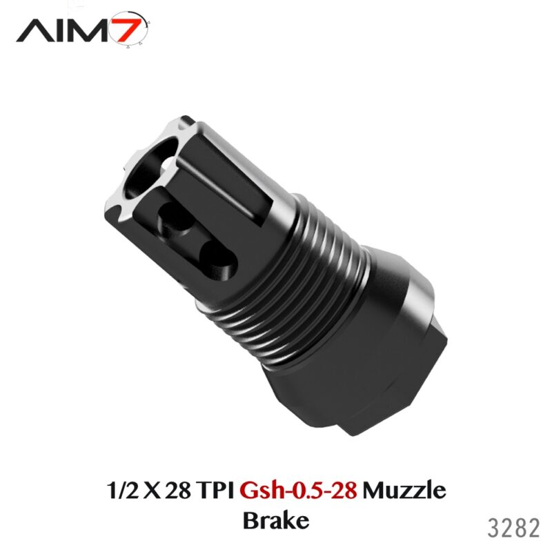 AIM7 Gsh-0.5-28 ASR Muzzle Brake 1/2 x28" .223/556/9mm - AIM7 Tactical