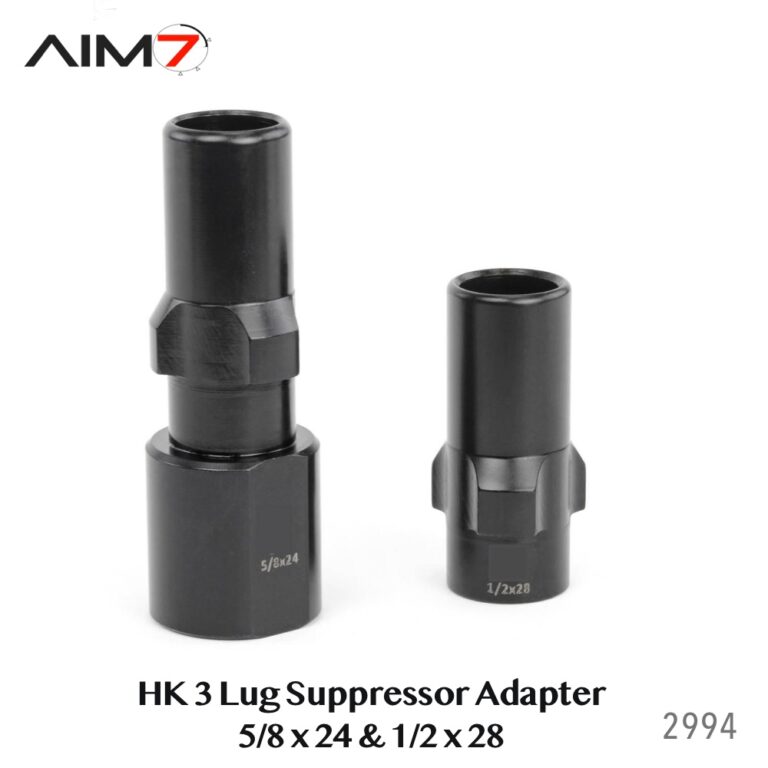 Aim7 HK 3 Lug Suppressor Adapter Steel Black - AIM7 Tactical